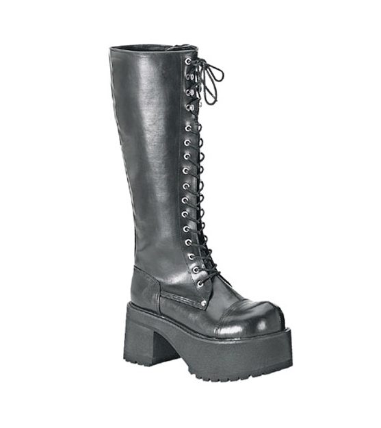 Goth Platform Boots - I Want It Black