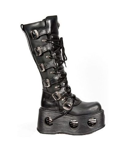 Goth Platform Boots - I Want It Black