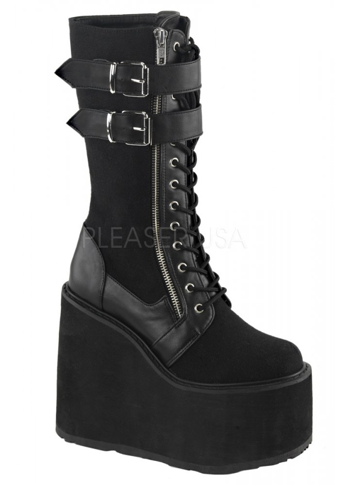Goth Platform Boots - I Want It Black
