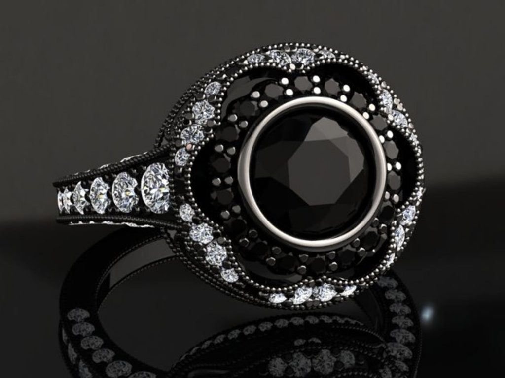 Black Engagement Rings - I Want It Black