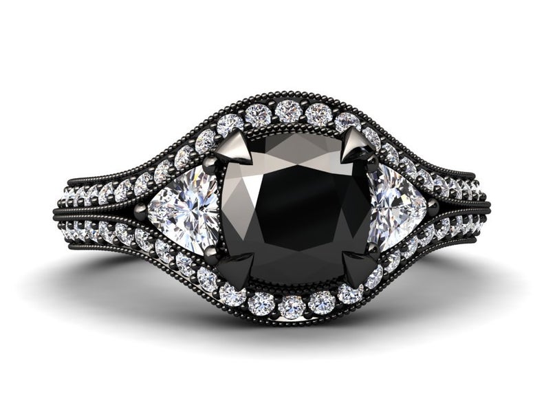 Black Engagement Rings - I Want It Black