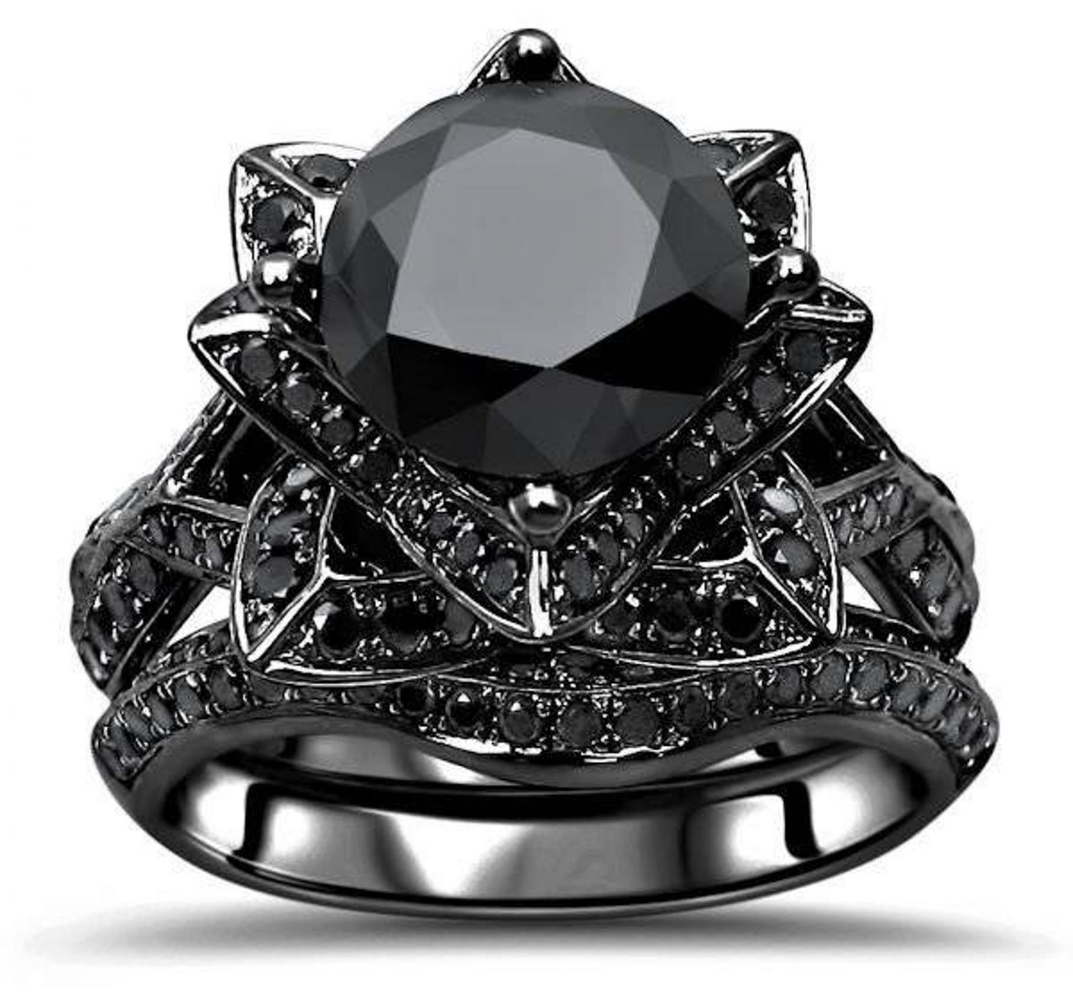 Black Engagement Rings - I Want It Black