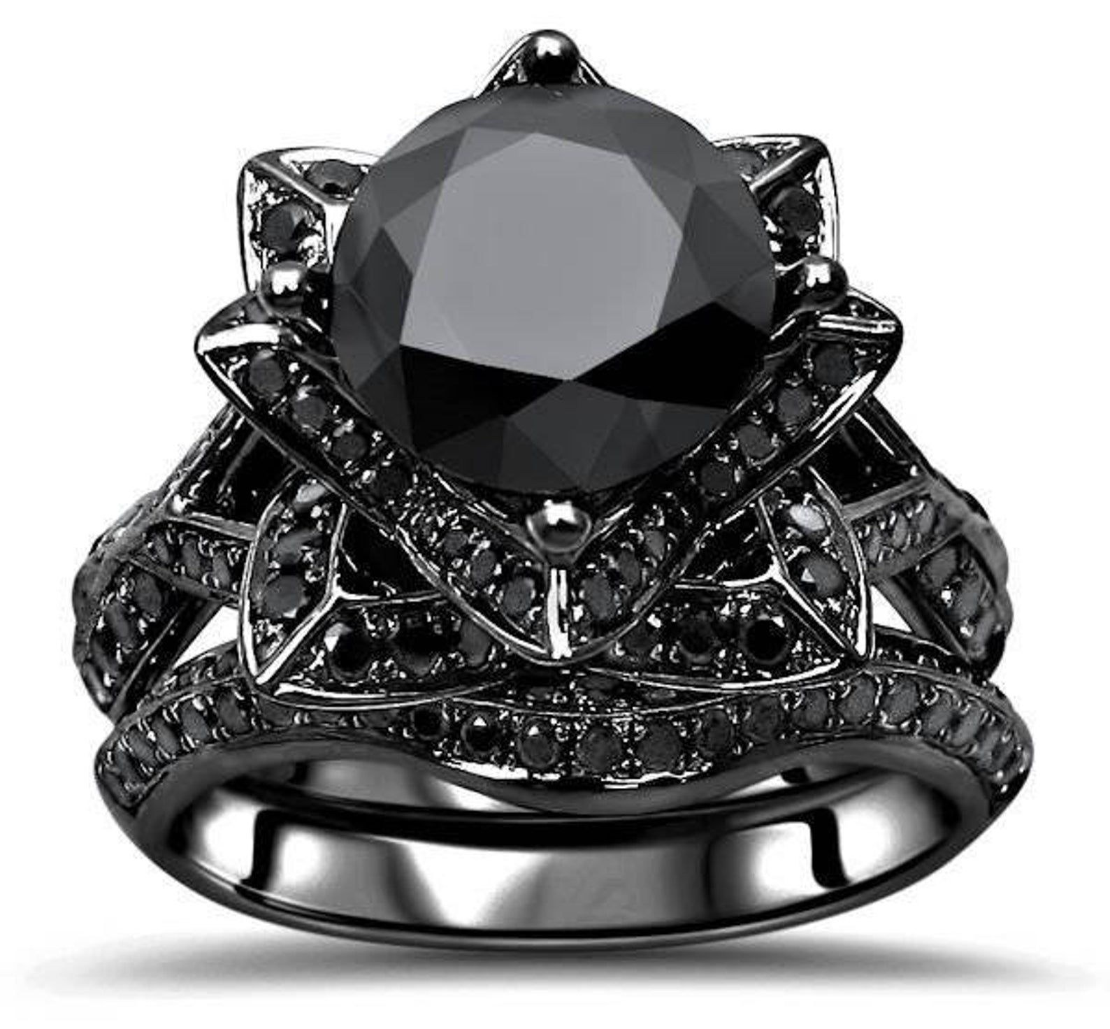 Black Engagement Rings - I Want It Black